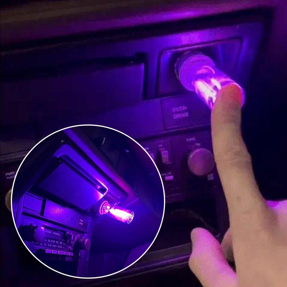 1шт. USB сенсорное управление Автомобильный неоновый светильник, украшение интерьера, подсветка прикуривателя