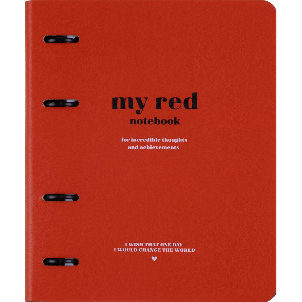 Тетрадь общая 120л, А5 Infolio Study Color (клетка, на кольцах, обложка красная, с перфорацией, шелкография), 1шт.