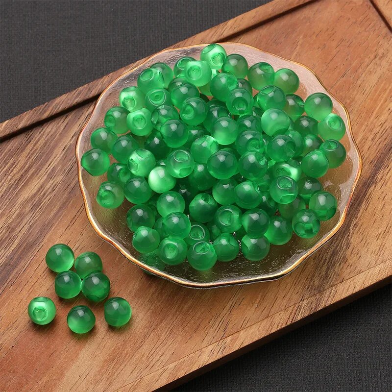 Пуговицы ZheHui китайские кнопки-лягушки с жемчугом 10 шт. Изумрудный, 10mm 10pcs, green