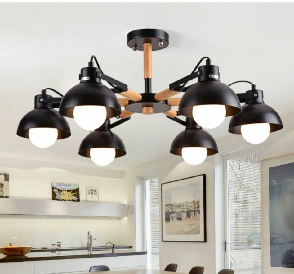 Люстра потолочная лофт Элиссвет 5824LF/6 BK