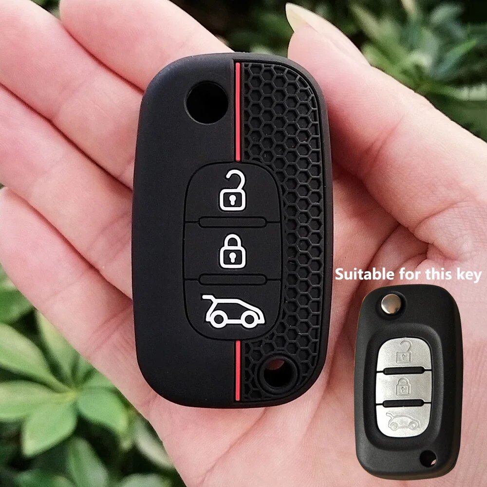 3-кнопочный силиконовый чехол для ключей для LADA Vesta Granta XRay Kalina Priora Sedan Sport Renault Fluence Clio Megane Mercedes Benz
