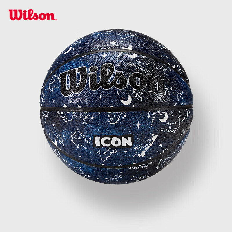 Баскетбольный мяч Wilson ICON GALAXY Constellation Series для подростков и взрослых размер 7 Цвет：Дизайн с созвездиями