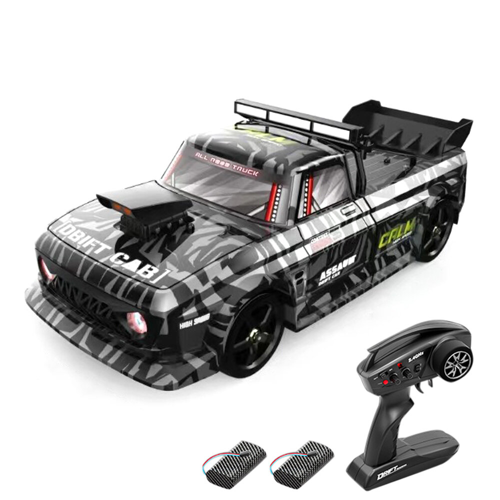 Машинка для дрифта на дистанционном управлении, 1:12, 4WD, перезаряжаемая электрическая игрушечная машинка, 30 км/ч, скоростная гоночная машина со светодиодными фонарями, 2 батарейки, подарки для мальчиков и девочек, черный камуфляж