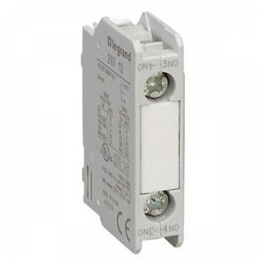 Контакт дополнительный, монтаж спереди для контакторов CTX1/9-18A - CTX1/95-105A 1НО Legrand 029712