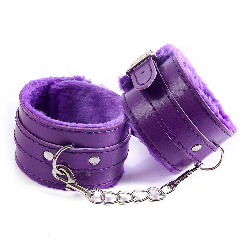 SM сексуальные наручники из искусственной кожи, инструменты для пыток, плюшевые реквизиты для связывания, секс-приспособления, товары для взрослых