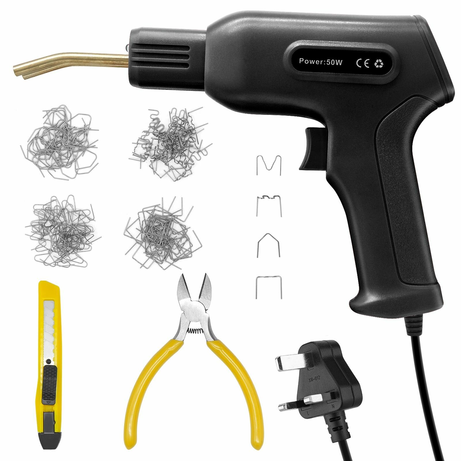 Пластиковый сварочный пистолет + аксессуары-черный-Британский стандарт