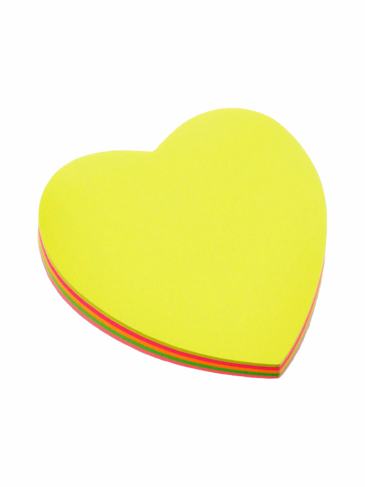 Блок бумаги "Сердце" для записей с клеевым краем, набор самоклеящихся стикеров, клейкая бумага для заметок, флуоресцентные закладки, 5 цветов, 50 листов