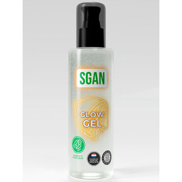 79356 SGAN Лубрикант GLOW GEL с эффектом свечения, 110 мл. Универсальный, на водной основе