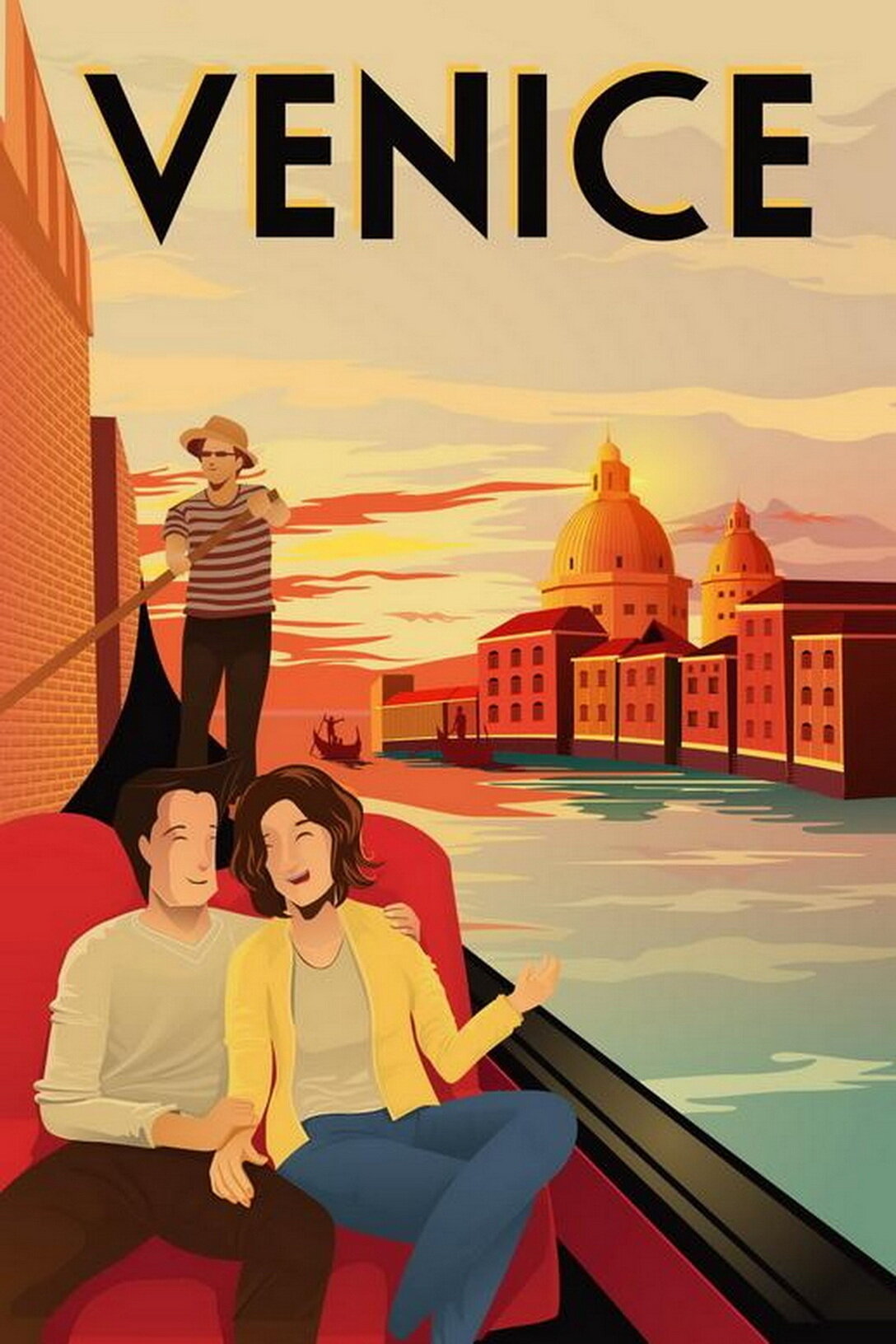 Плакат, постер Венеция (Venice) на бумаге, размер 30х42см