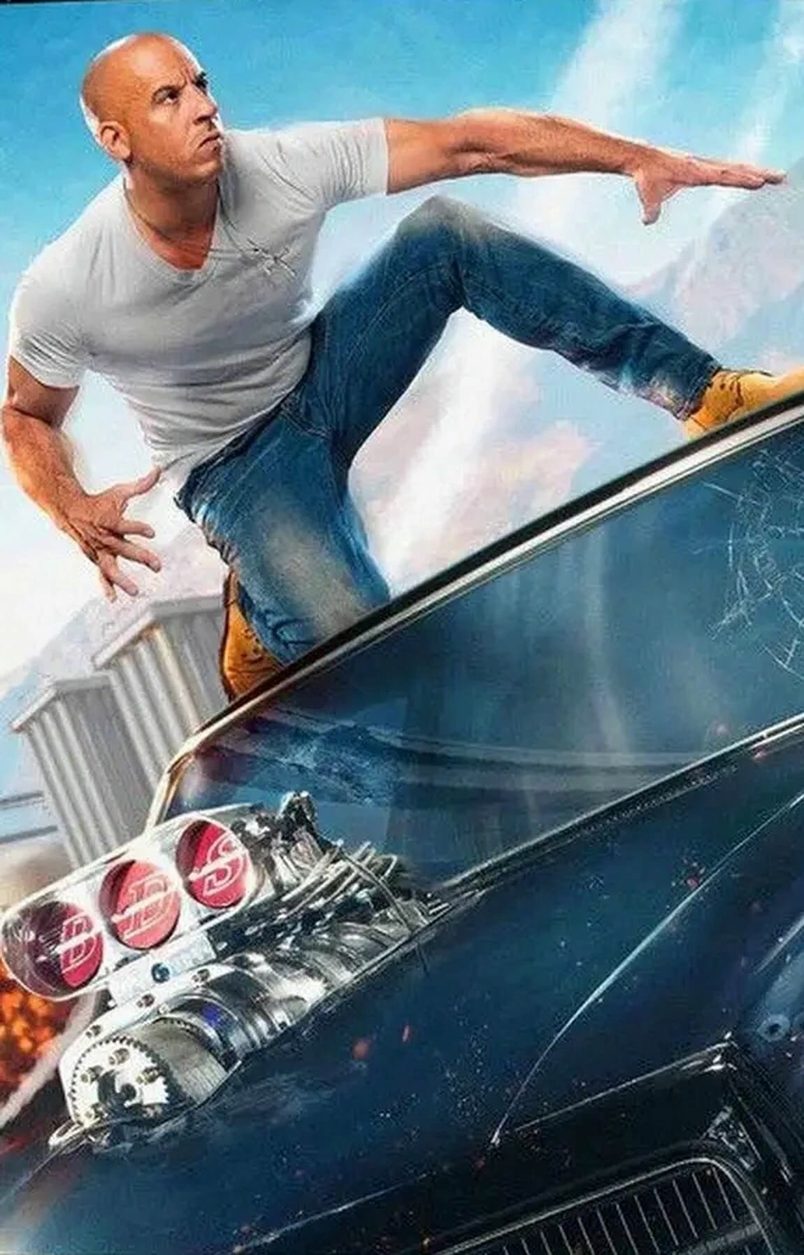 Плакат, постер Форсаж. Вин Дизель. Vin Diesel. Fast and furious на бумаге, размер 21х30см