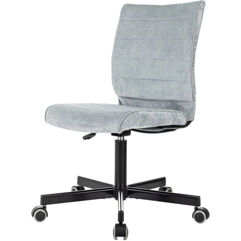 Кресло VB_EChair 303 серо-голубой Light-28 крестов. металл черный