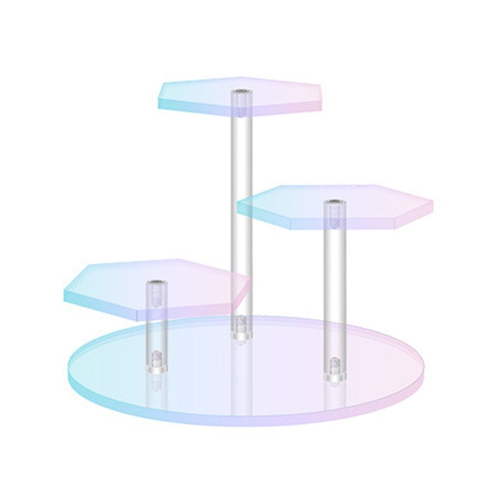 Организатор шестиугольной акриловой витрины для демонстрации миниатюрных моделей и драгоценных камней