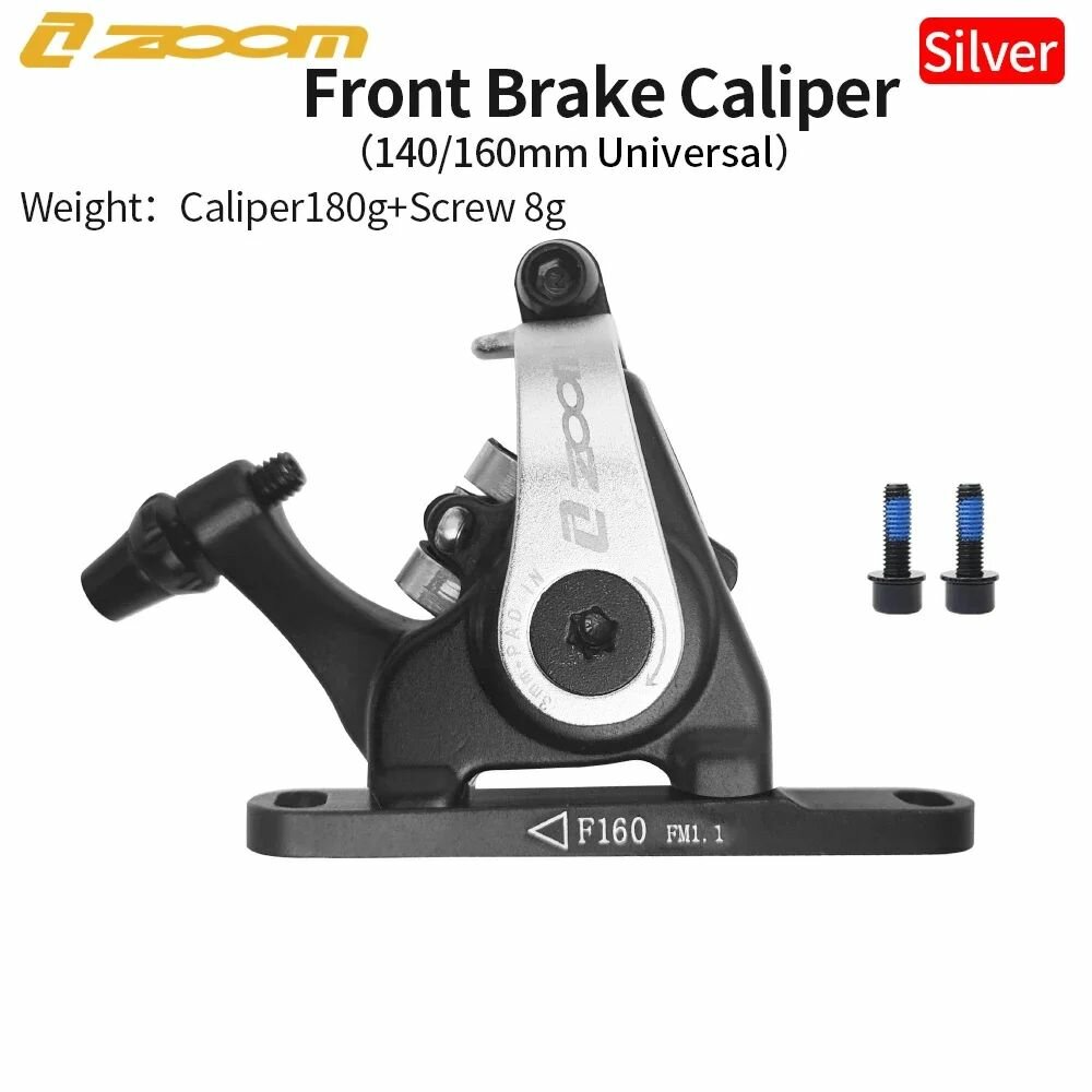 ZOOM DB700 Дорожный гравийный велосипедный дисковый тормоз Механический суппорт с плоским креплением Двухпоршневой двусторонний привод MD-C550 140/160 мм
