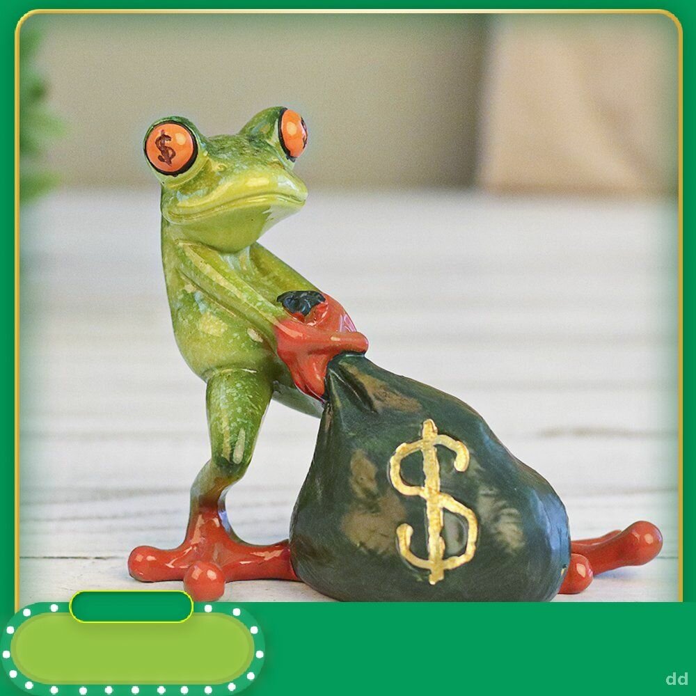 Декоративная фигурка из эпоксидной смолы в виде лягушки, для тумбы под телевизор, барной стойки, офисного стола