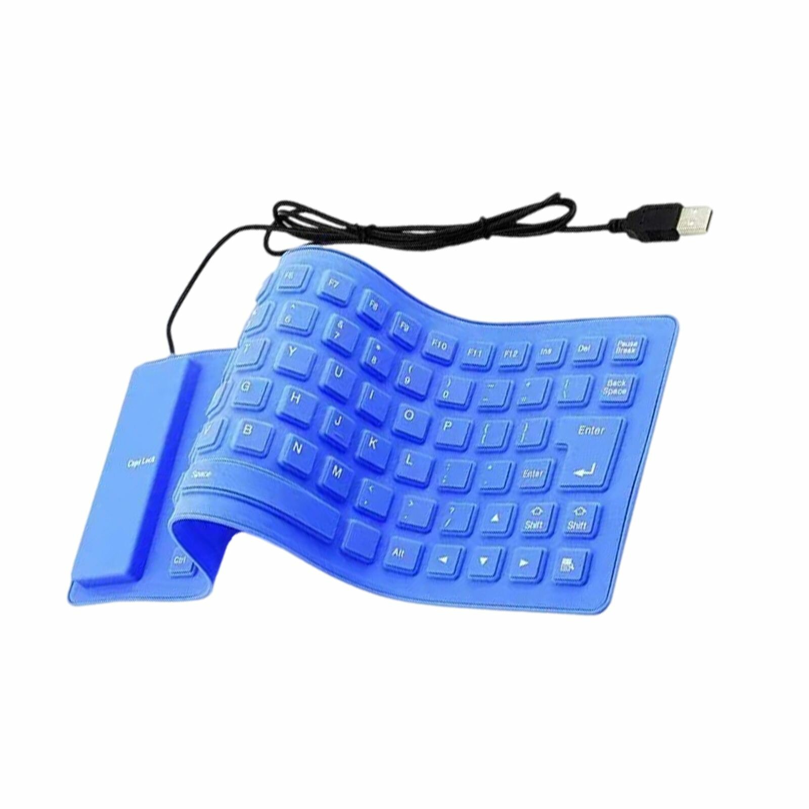 Гибкие USB -проводные клавиатуры 85Keys Silents мягкие силиконовые рулоны для ноутбука
