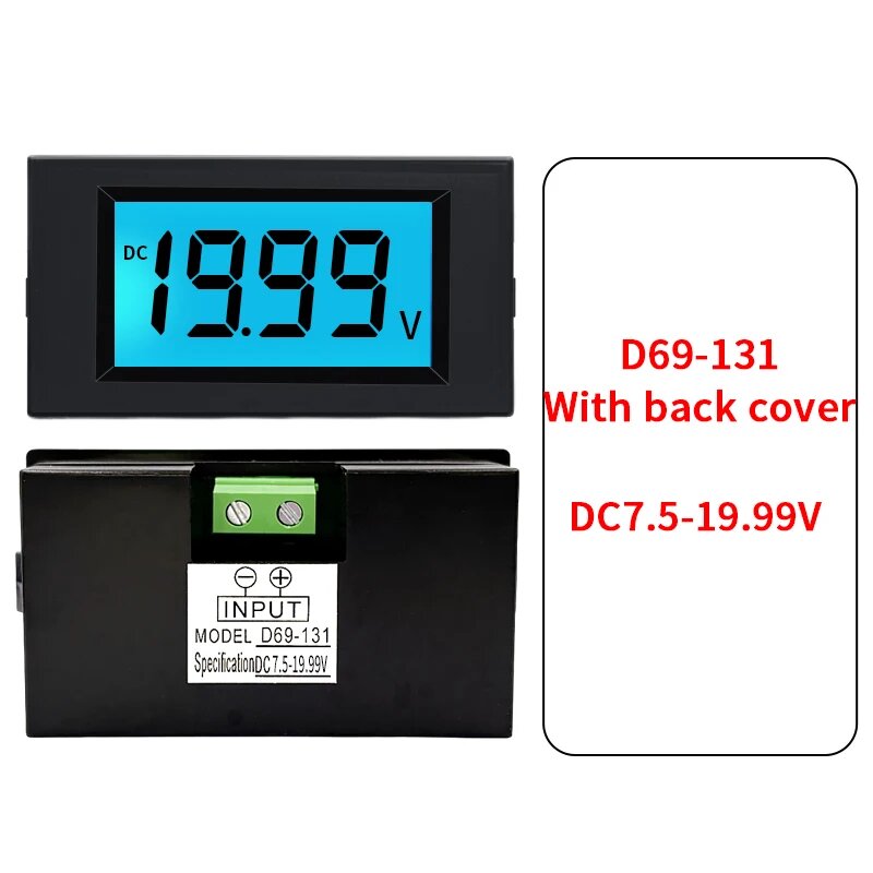 Цифровой вольтметр DC 7.5-19.99V D69-131