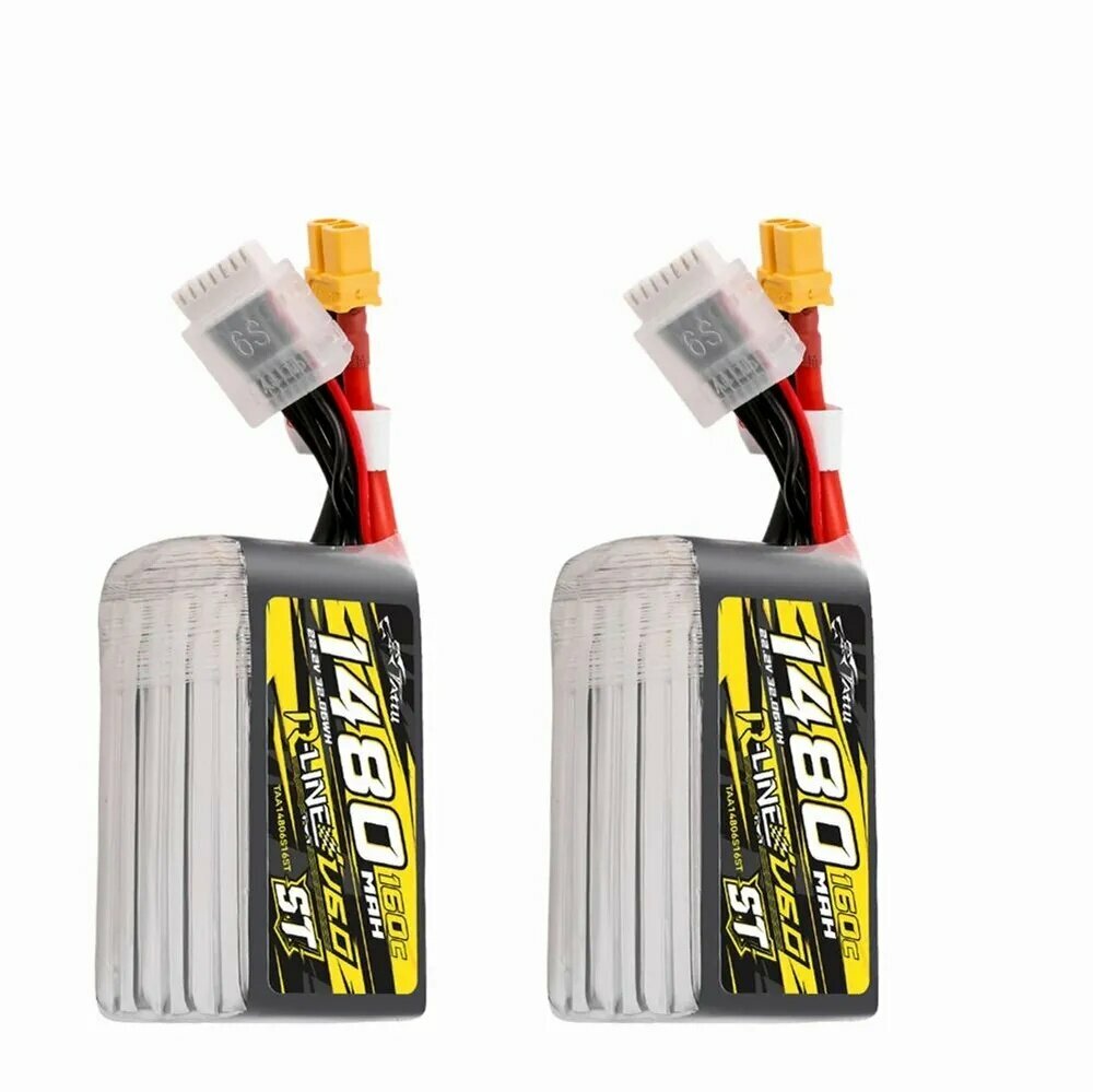 Липо батарея Tattu R-Line 6.0 1480mAh/1600mAh 6S 160C 22.2V Lipo Battery with XT60 Plug