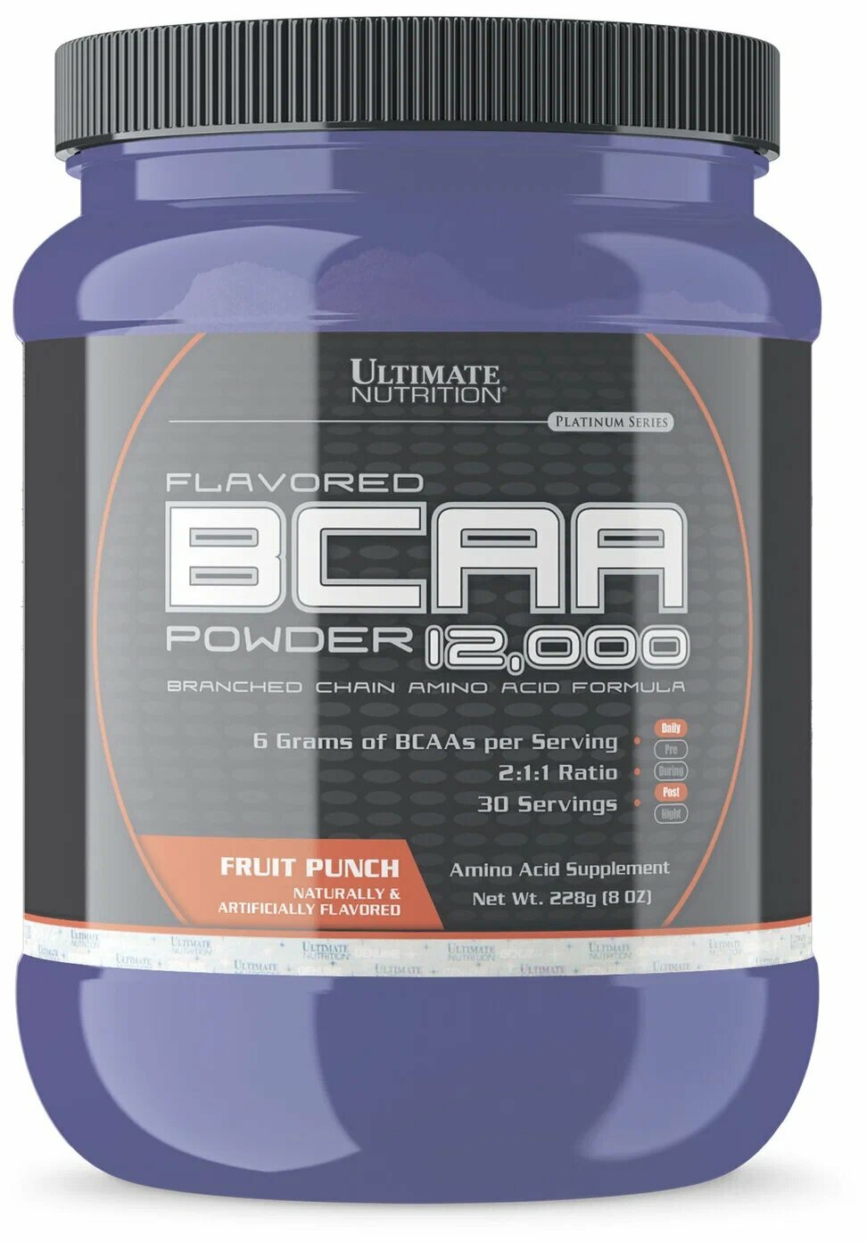 БАД, Ultimate Nutrition BCAA Powder 12000, вкус фруктовый пунш, 228 гр.