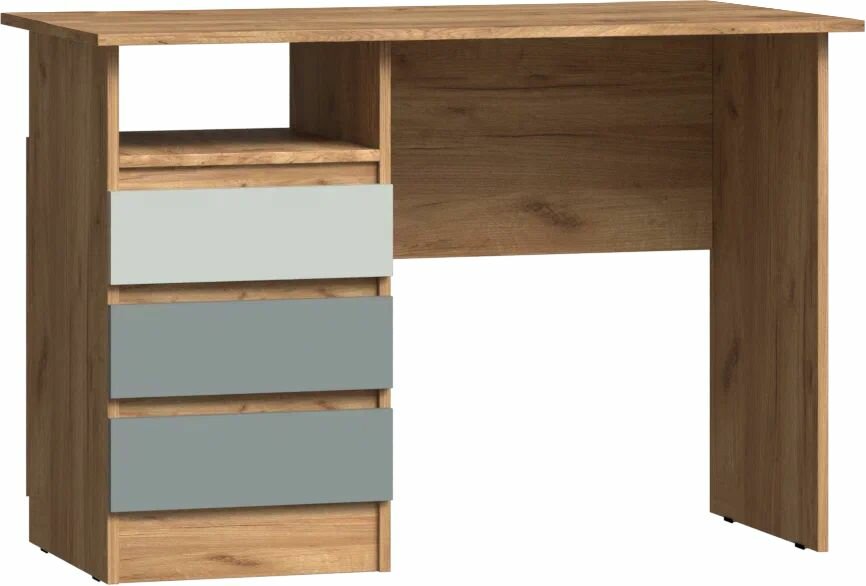 Челси Color Стол письменный (Мята (темная)/Сумеречный голубой/Дуб крафт)