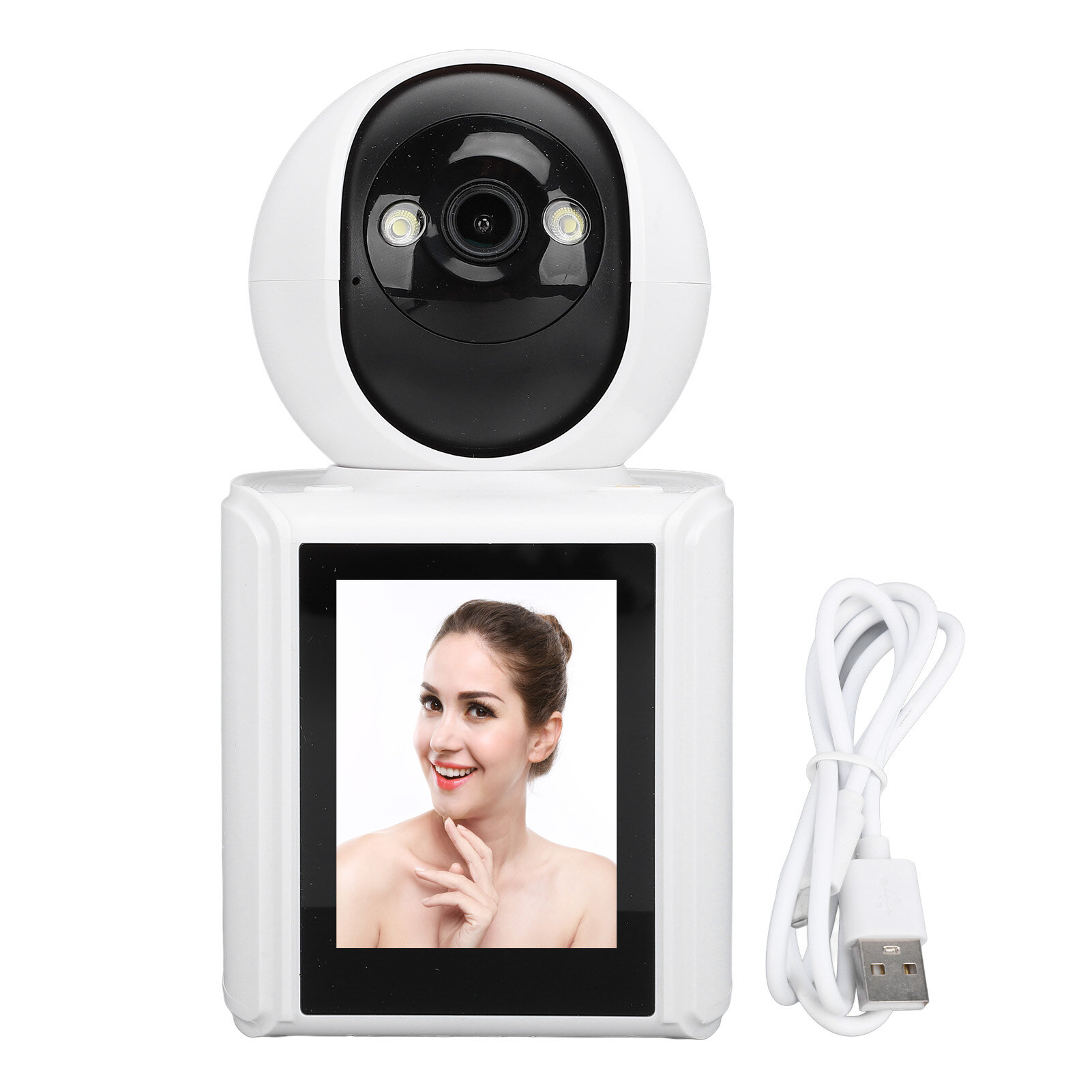 Wireless Security Camera 1080P HD 2.8 Inch IPS Screen Two Way Talk Motion Detection Wide Angle Lens Home for Infant Pet