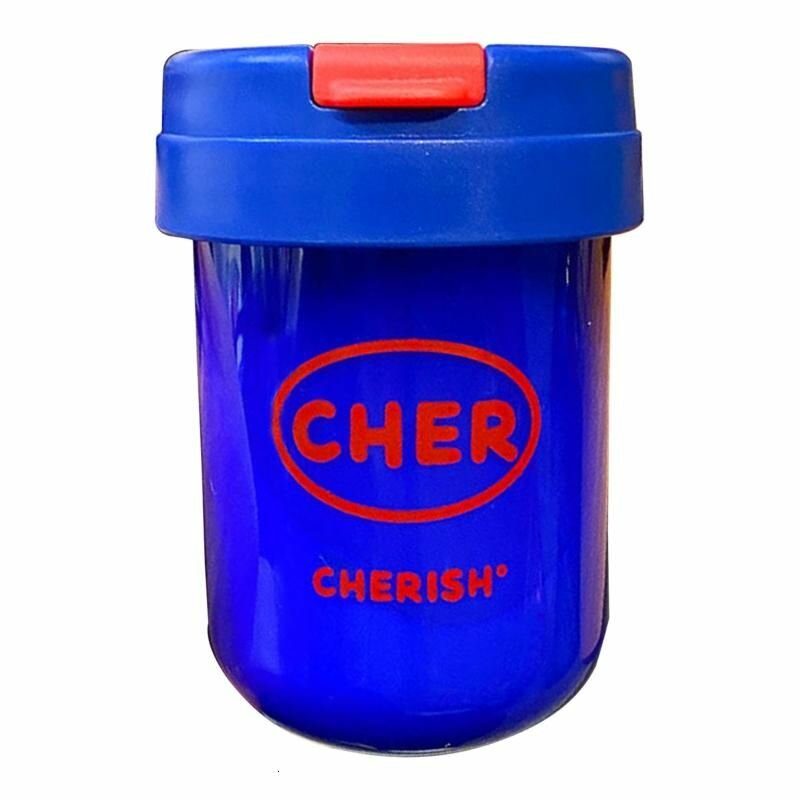 300 мл бутылки для воды, портативный стакан со складной трубочкой, 6 цветов, пластик, для улицы, Синий