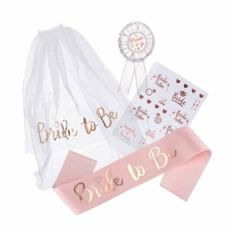 Набор для свадебной вечеринки bride to be-set 3 из четырех частей
