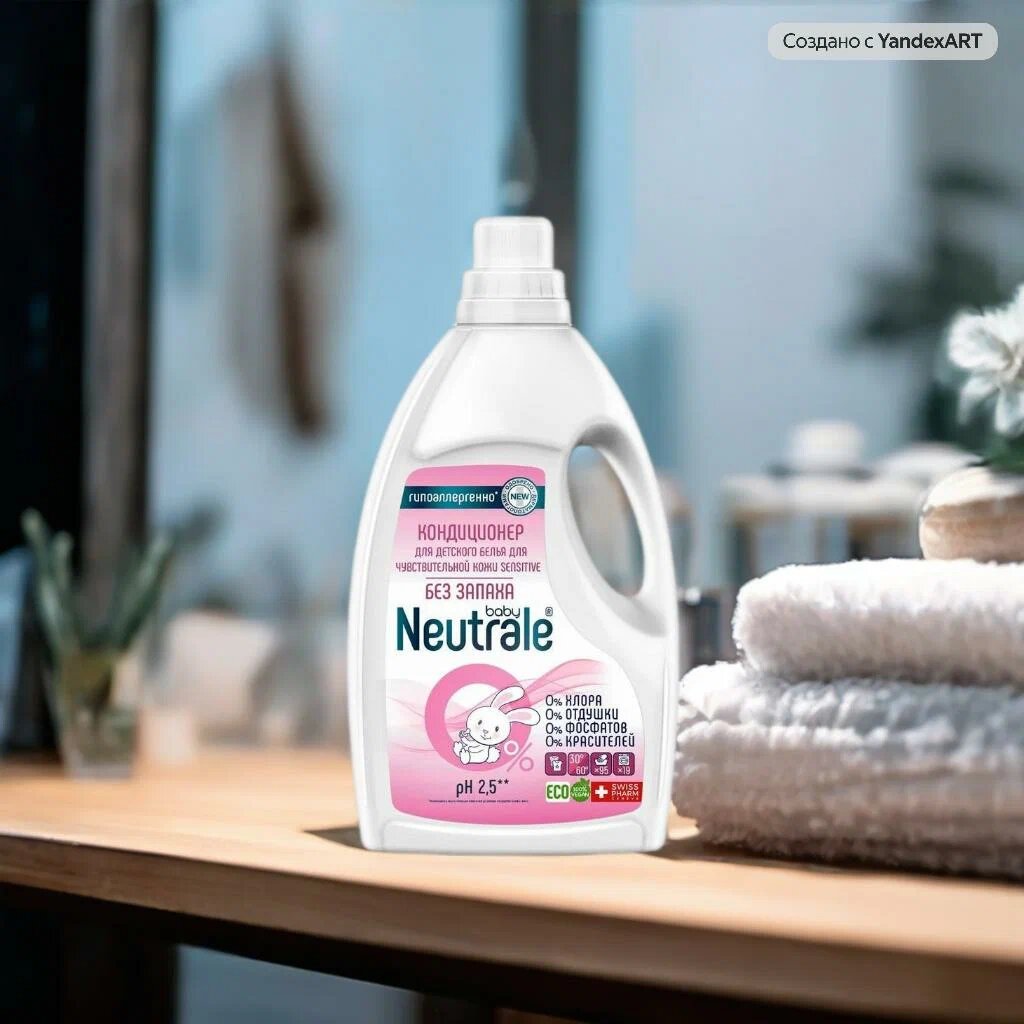 Кондиционер для стирки детского белья для чувствительной кожи Sensitive от Neutrale объёмом 950 мл