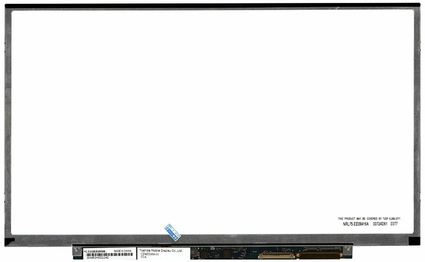 Матрица совместимая с LT133EE09500, Диагональ 13.3, 1366x768 (HD), Светодиодная (LED)