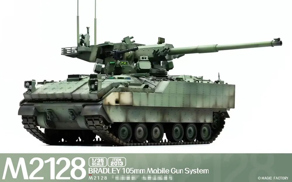 Сборная модель 1/35 M2128 BRADLEY 105mm Mobile Gun System танка, для моделистов, ABS пластик