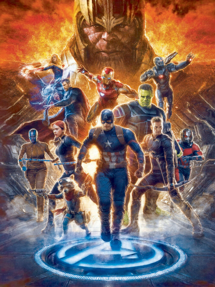 Постер для интерьера на стену (60х90 см). Супергерои Мстители (Marvel)