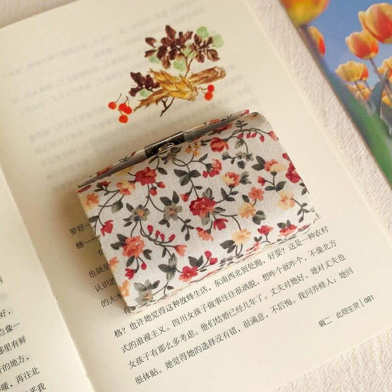 Портативный футляр для помады с зеркалом, миниатюрная подарочная коробка ручной работы в японском винтажном стиле, защитный чехол для помады.