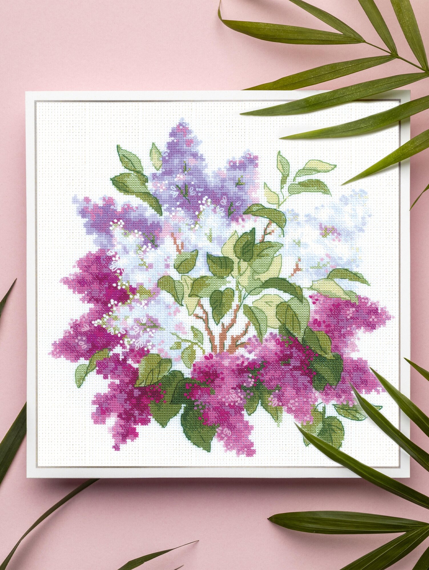 Набор для вышивания крестом Риолис, вышивка крестиком "Сиреневый цвет", 40*40 см, 2030