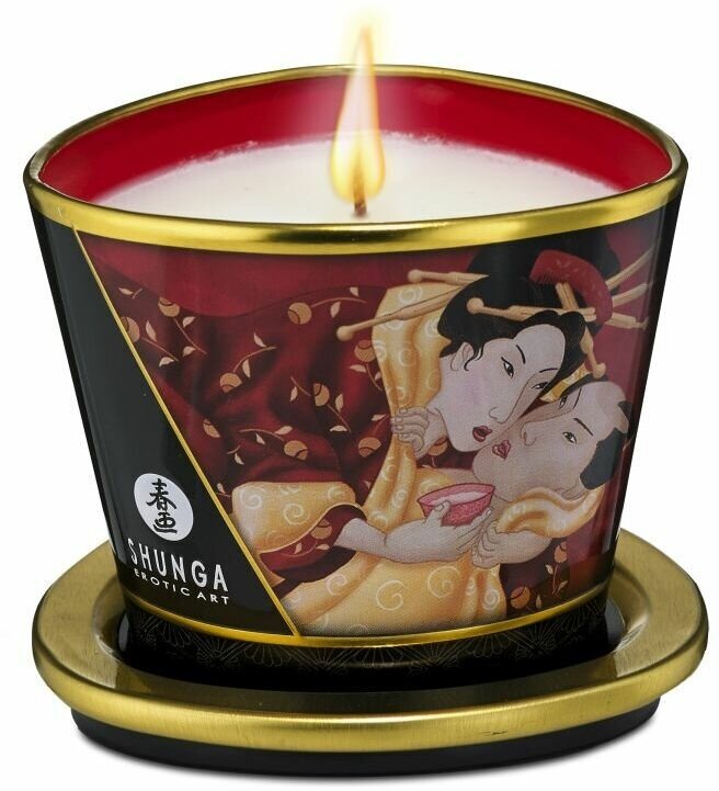 SHUNGA Массажная свеча Sparkling Strawberry Wine 170 мл