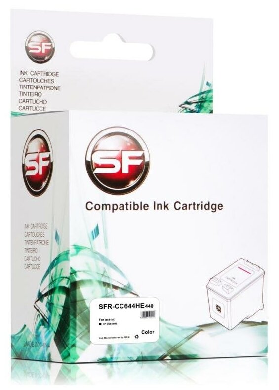 Совместимый картридж SuperFine HP CC644HE № 121XL, ресурс 440 стр, цветной.