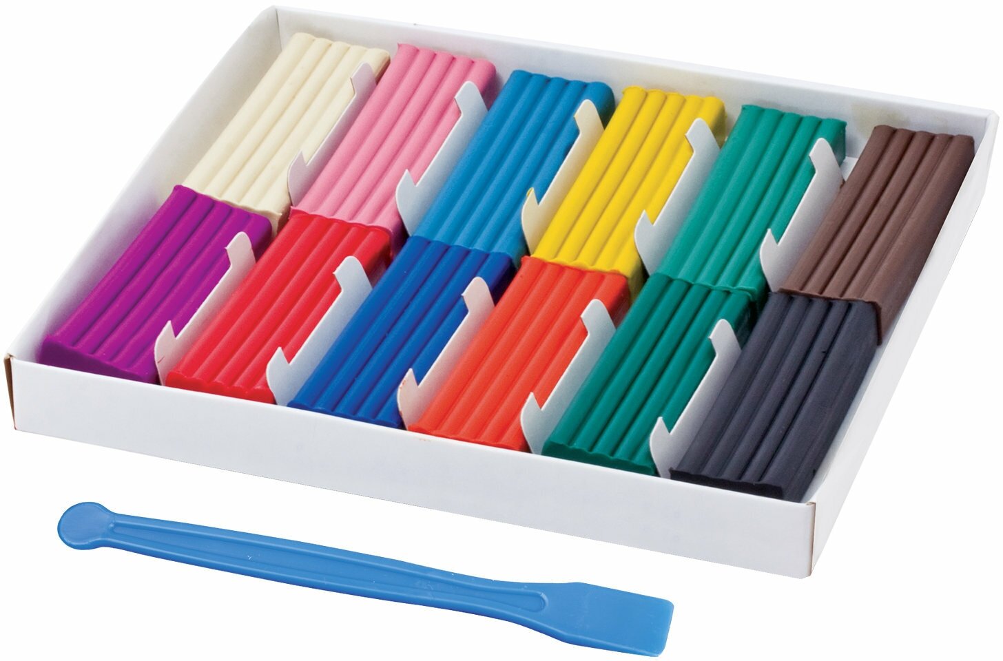 Упаковка 16 шт. Пластилин классический BRAUBERG "магия цвета", 12 цветов, 240 г, со стеком, высшее качество, картонная упаковка, 103357