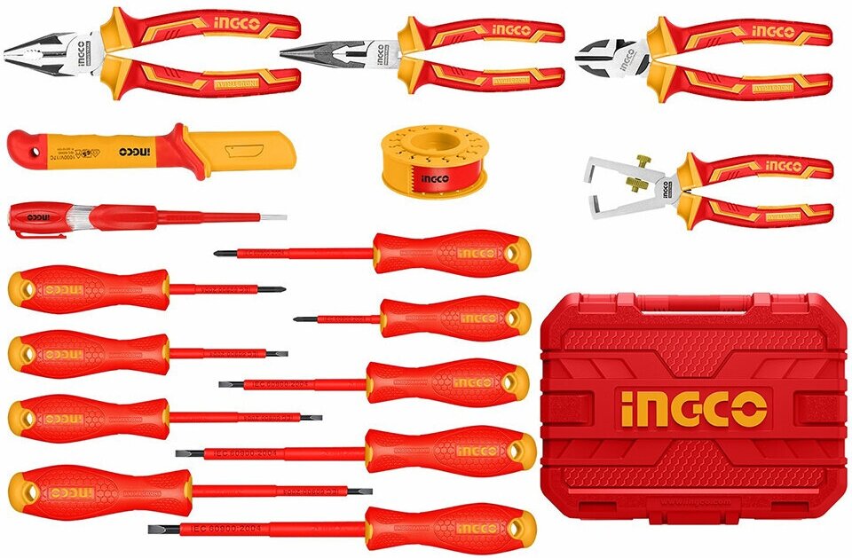Набор инструментов INGCO INDUSTRIAL HKITH1601, 16 предметов