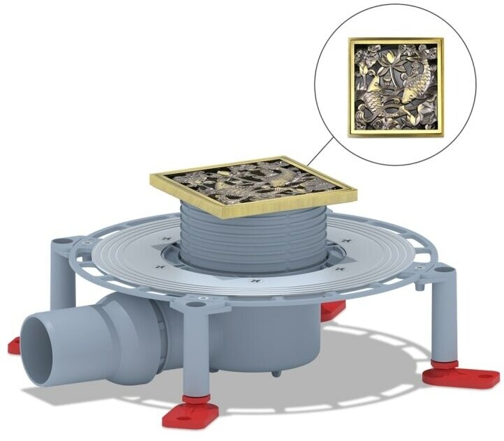 Душевой трап Bronze de Luxe 21980-5602, бронза