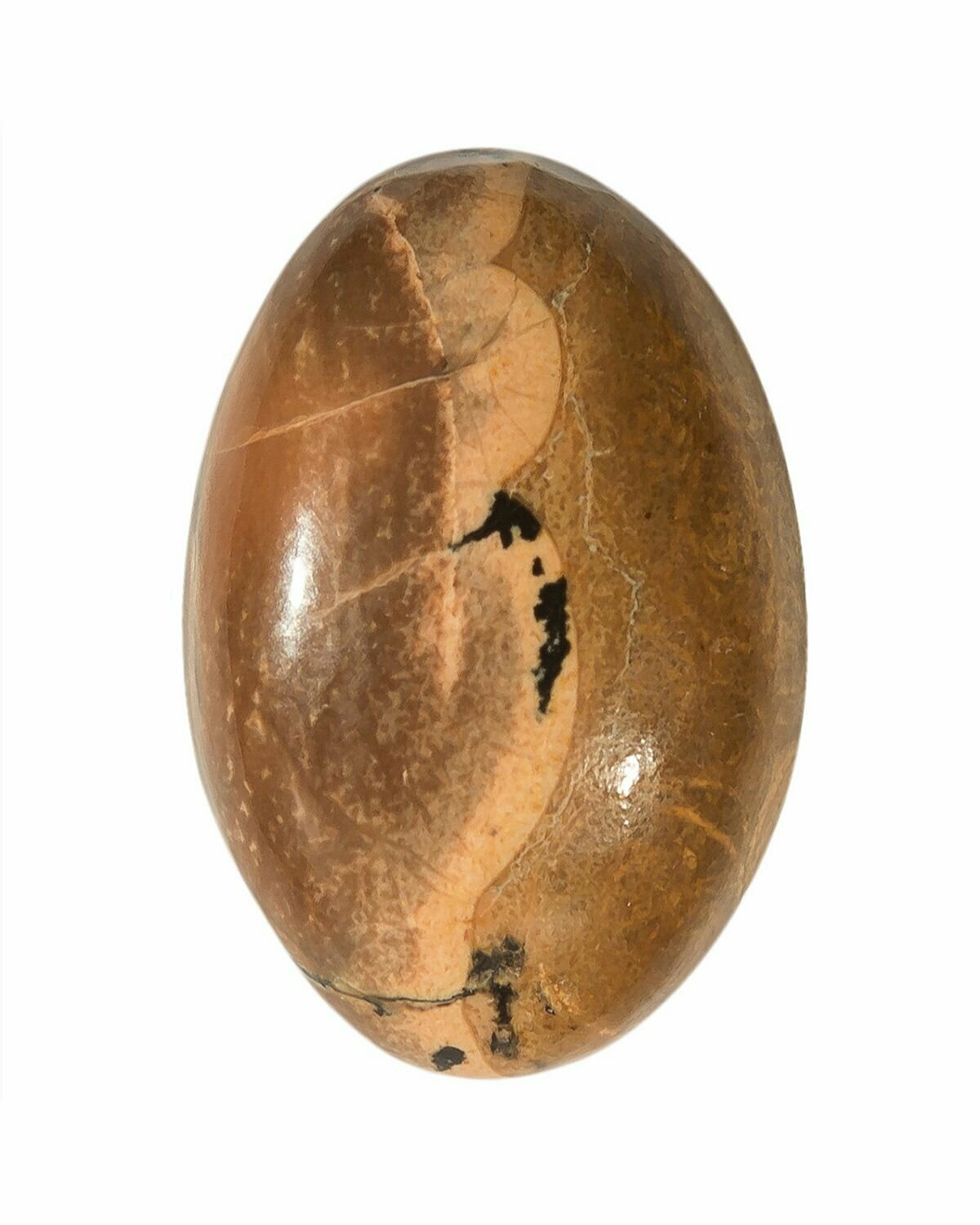 Кабошон из риолита размером 18х12х4 мм.