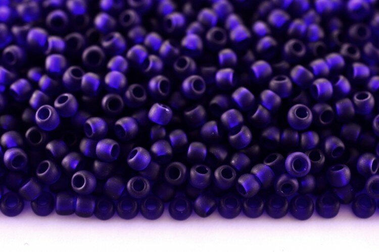Бисер японский TOHO круглый 8/0 #0008DF кобальт, матовый прозрачный, 10 грамм
