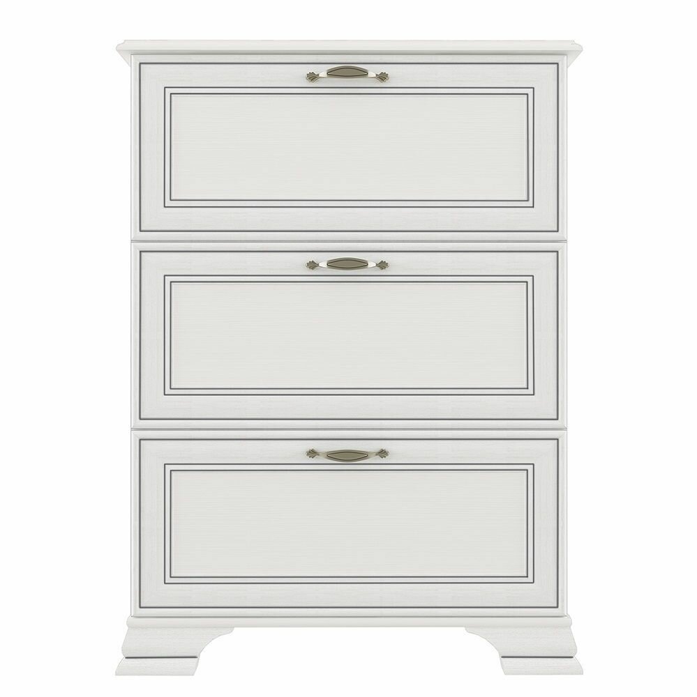 Тумба для обуви, обувница Anrex 3D TIFFANY, 84 x 18 x 120.5 см, цвет: вудлайн кремовый