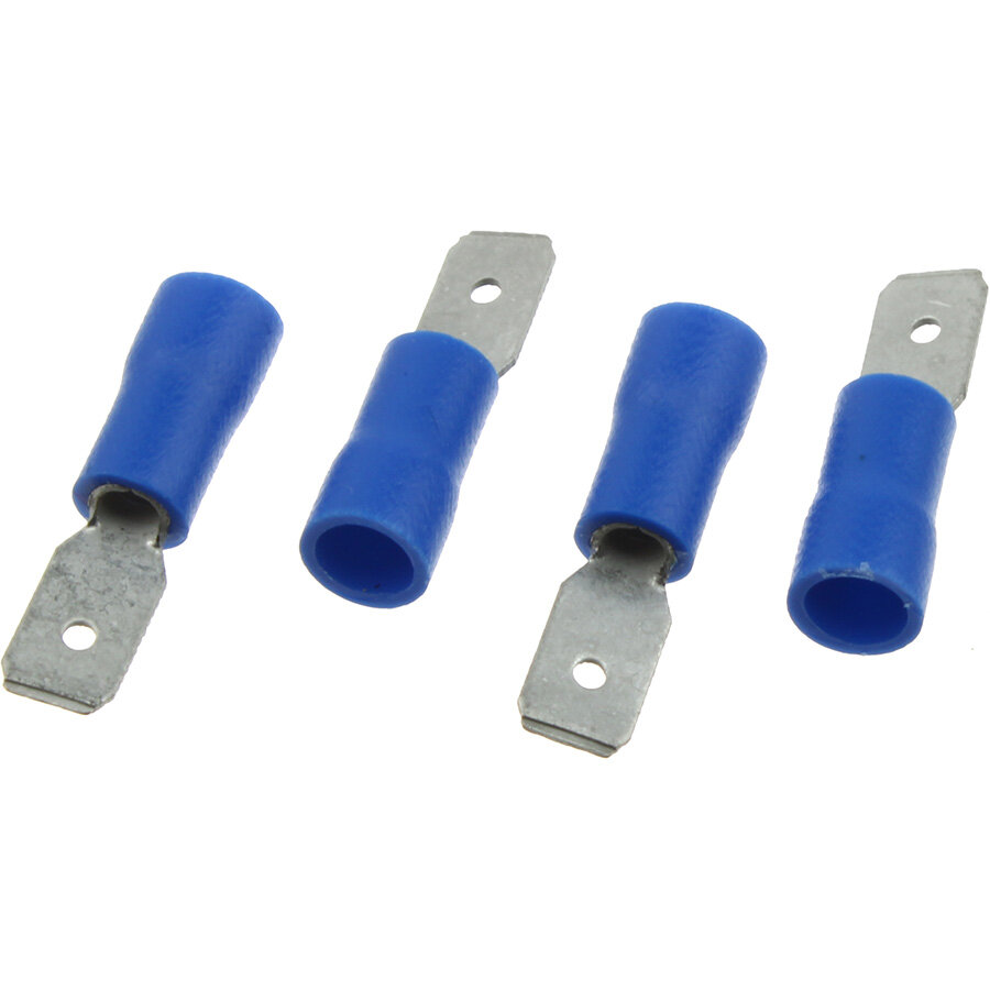 Разъем Клемма, набор шт 1.5-2.5мм. кв*4,75мм, синий упаковка 4шт