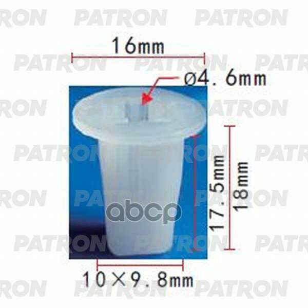 Фиксатор пластиковый NISSAN применяемость: вставка под саморез PATRON арт. P37-1129