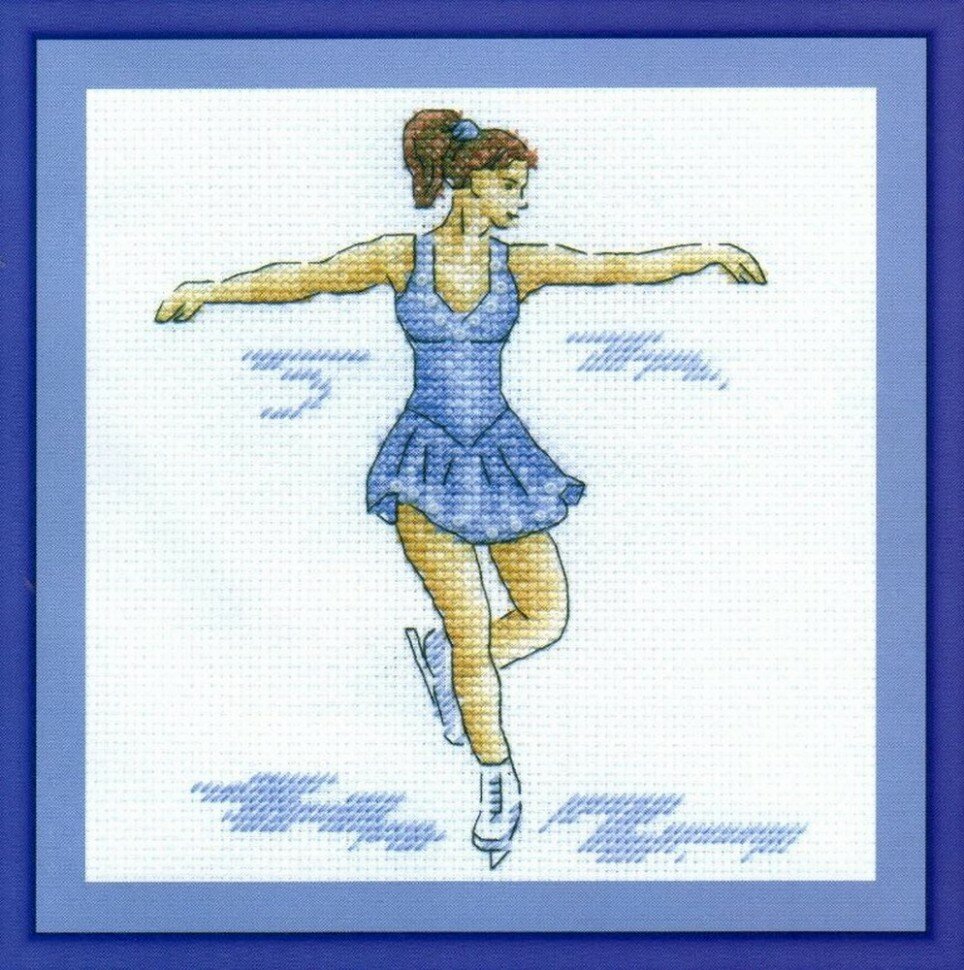 Набор для вышивания Панна #ST-0594 Фигурное катание, Счетный крест, 14 x 17 см