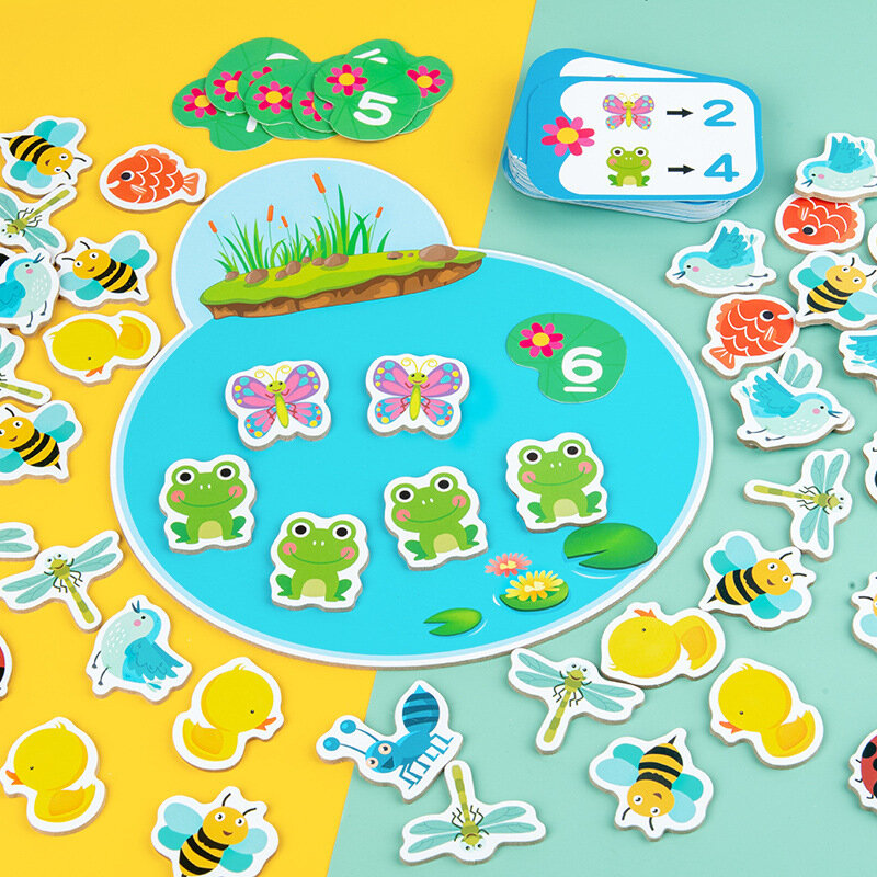 Набор для обучения счёту Обитатели пруда, учимся считать, учим цифры, игра сложение