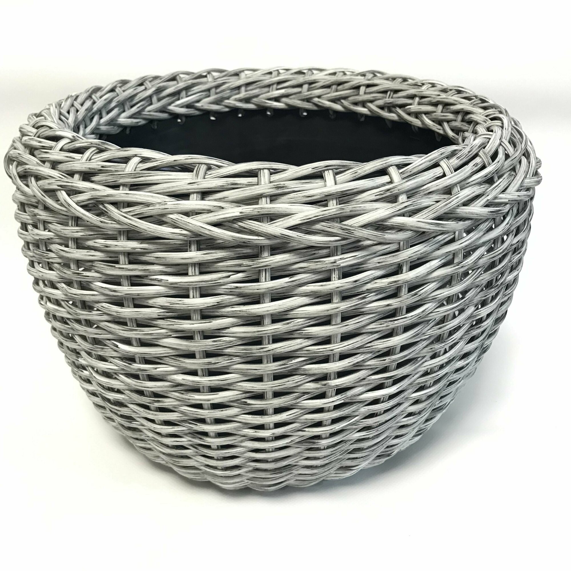 Кашпо/горшок из искусственного ротанга. 12 л. Березка с косичкой.