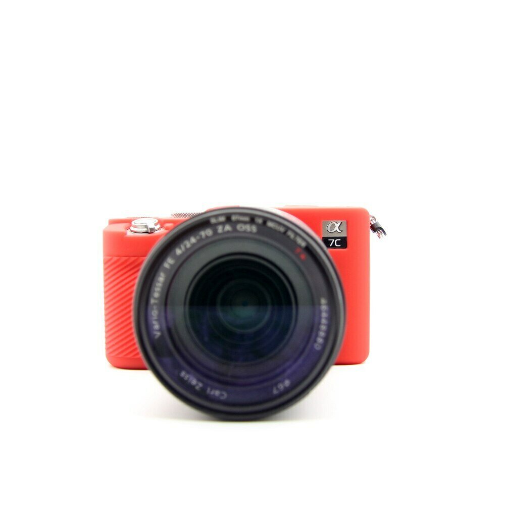 Силиконовый чехол CameraCase для Sony A7C красный, защита от царапин