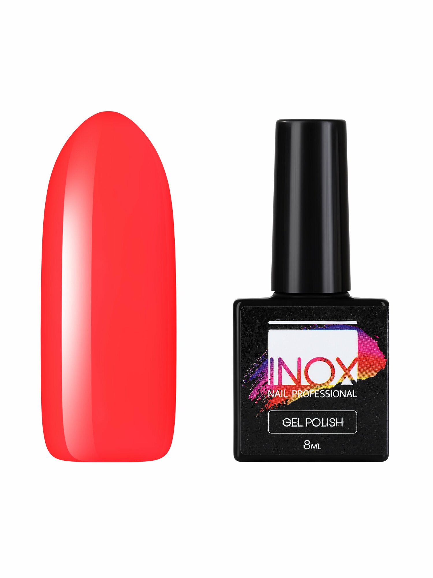 INOX nail professional, Гель-лак №183, Пламенный закат, 8 мл