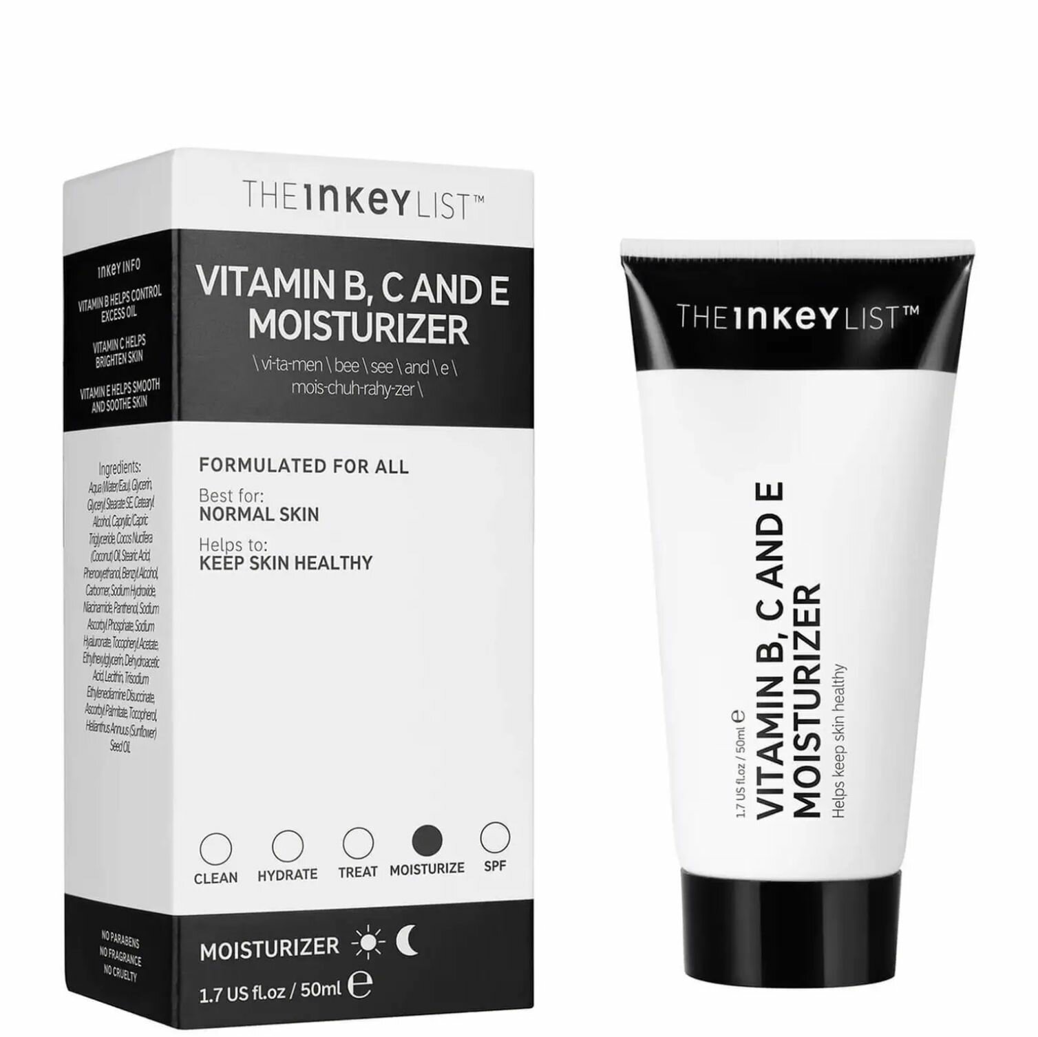 The INKEY List Увлажняющий крем VITAMIN B, C AND E MOISTURIZER 50 мл
