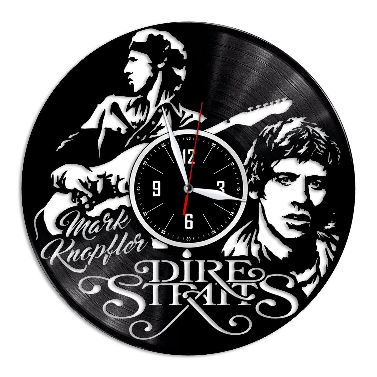 Dire Straits - настенные часы из виниловой пластинки, диаметр 30 см