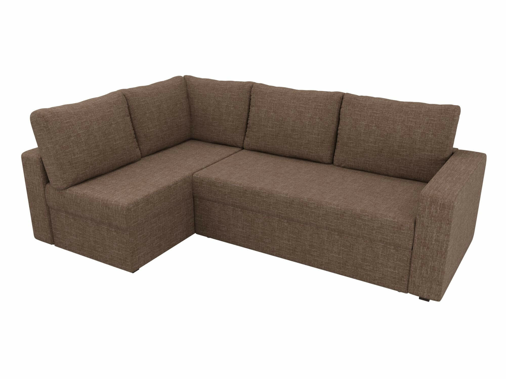 Artum Угловой диван Оливер рогожка корчневый левый